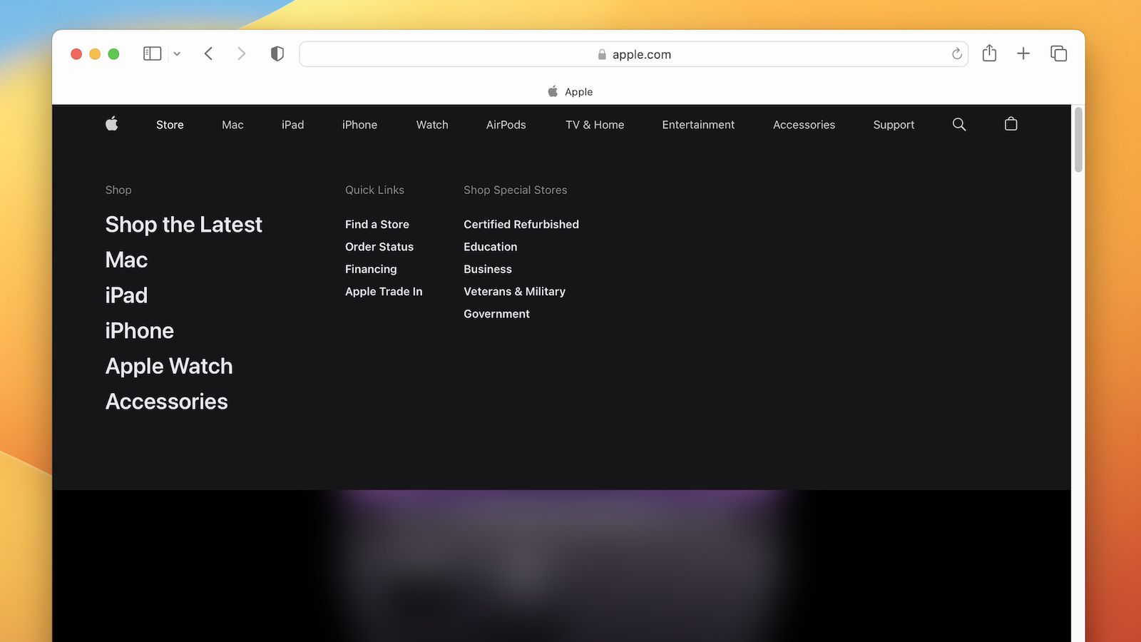 Site da Apple redesenhado com novas barras de menu suspenso e muito ...